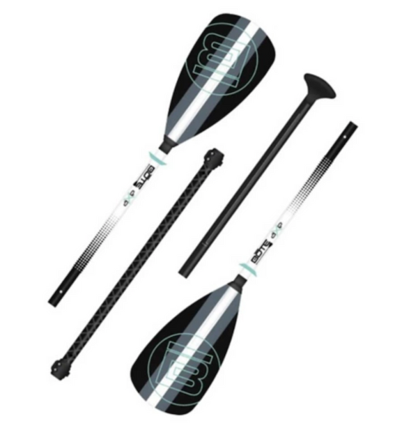 BOTE 4-Piece Hybrid Adjustable Fiberglass Paddle Black - Durango River Gear
